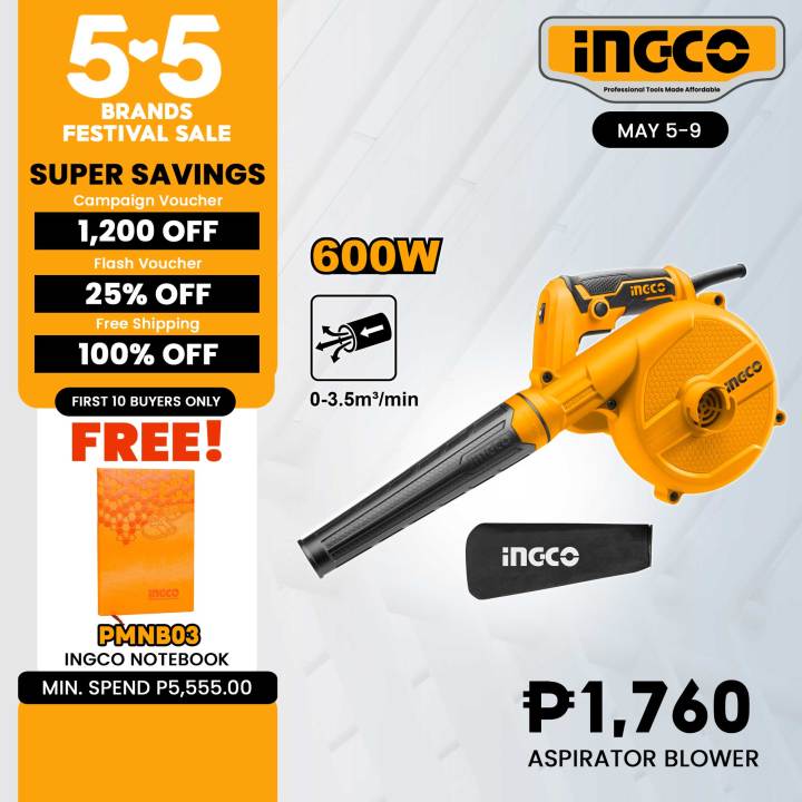 Ingco 600W Industrial Electric Aspirator Blower with Variable Speed ...