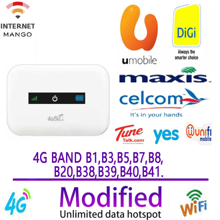 (Modified)D6 4G LTE Unlimited Hotspot 150Mbps Portable Modem Mobile ...