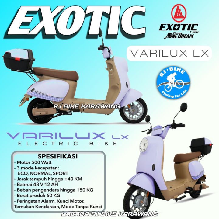 Sepeda Listrik EXOTIC VARILUX LX PRO Super Murah Garansi Resmi Pabrik ...