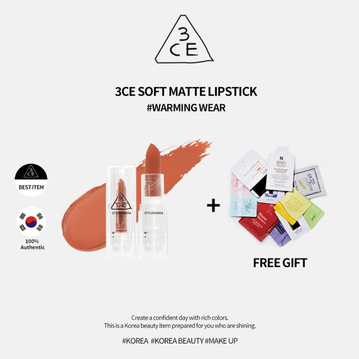[3CE] SOFT MATTE LIPSTICK WARMING WEAR | Lazada PH