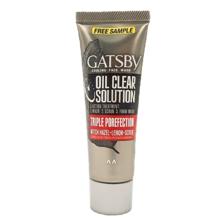 GATSBY COOLING FACE WASH Oil Clear Solution Triple Porefection FREE ...