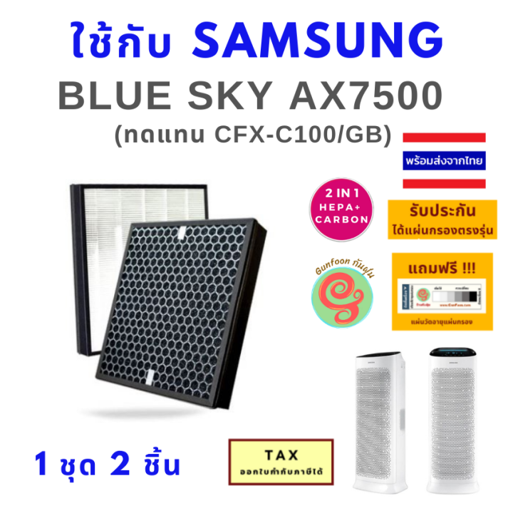แผ่นกรอง สำหรับ เครื่องฟอกอากาศ Samsung Blue Sky AX7500 ไส้กรองอากาศ ...