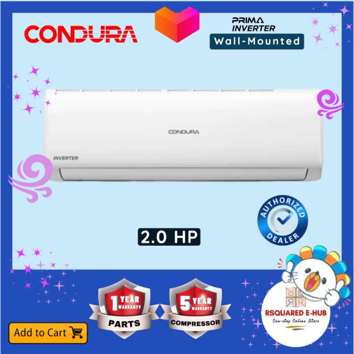Condura Prima Inverter Split Type Wall-Mounted Air Conditioner Smart ...