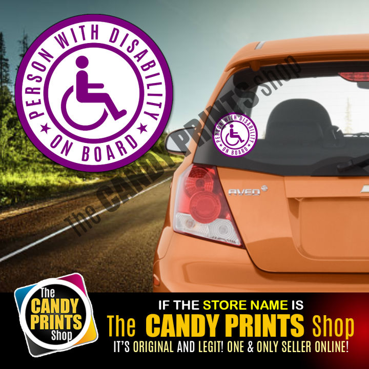 DESIGN 3 MATTE PWD Car Sticker (Vinyl) Disabled Wheelchair Symbol ...