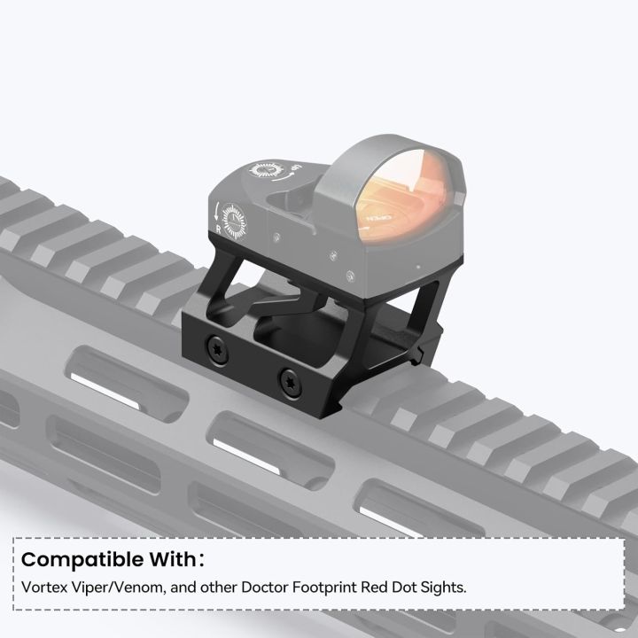 Red Dot Riser Mount Picatinny Rail Riser for Doctor Footprint Red Dot ...