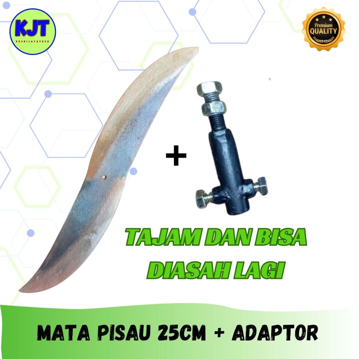 SATU 1 PAKET PISAU PENCACAH RUMPUT 25CM DILENGKAPI AS SAMBUNG GAMBAR ...