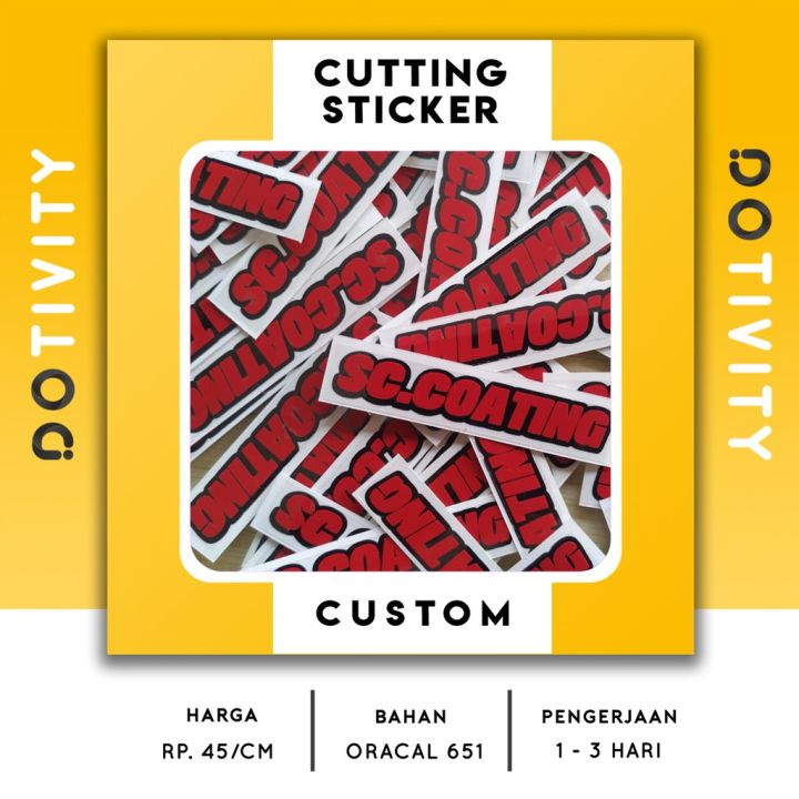 Custom Cutting Sticker Oracal 651 Desain Sendiri Bebas - LOGO - NAMA ...