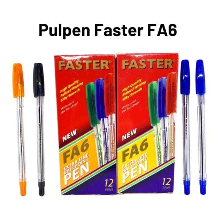 PULPEN FASTER FA6 / BIRU 1 BOX ISI 12 PCS | Lazada Indonesia
