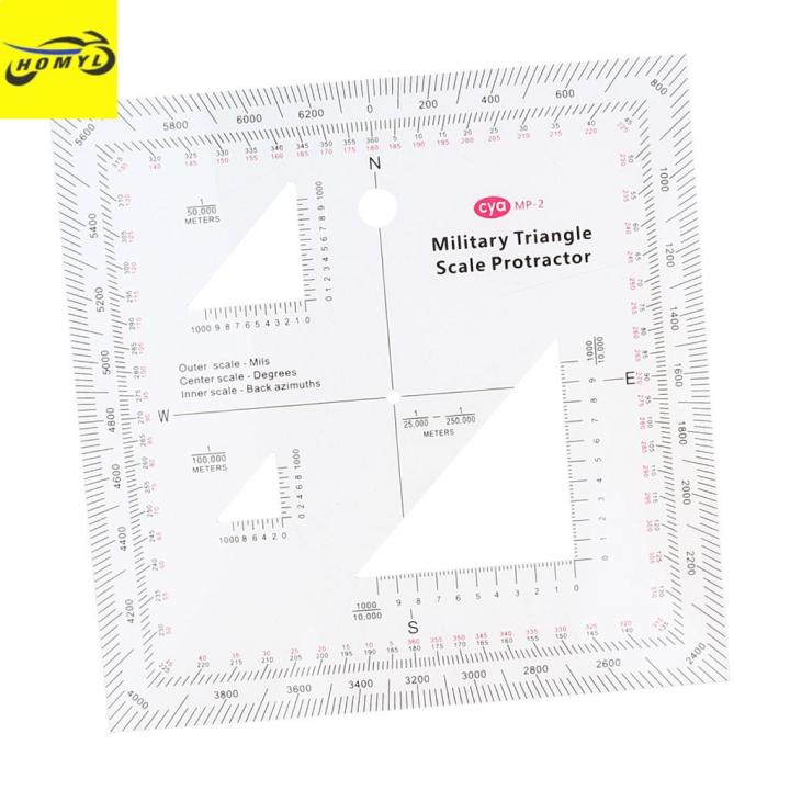 Homyl 5 x5 Military Triangle Scale Protractor UTM/MGRS Coordinate Scale ...
