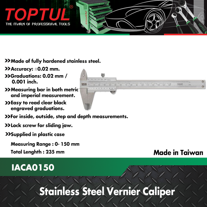 Toptul Stainless Steel Vernier Caliper | Lazada PH