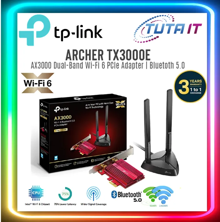 TP-Link Archer TX3000E AX3000 Wi-Fi 6 Bluetooth 5.0 PCIe Adapter | Lazada
