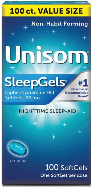 Unisom SleepGels, Nighttime Sleep-Aid, 100 SoftGels | Lazada PH