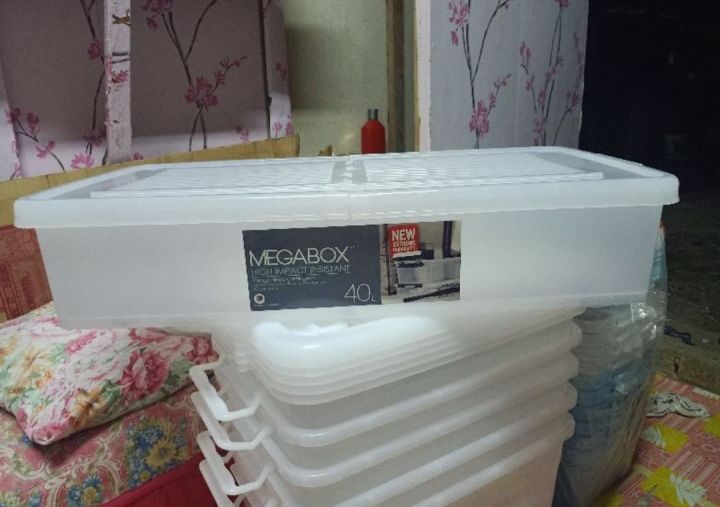 MEGABOX 40L UNDERBED STORAGEBOX ( L 82.0cm x W 41.5cm x H 16.0cm ...