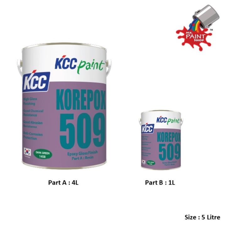 5L KCC KOREPOX 509 (EPOXY FLOOR PAINT) - 1416 INDIAN RED | Lazada