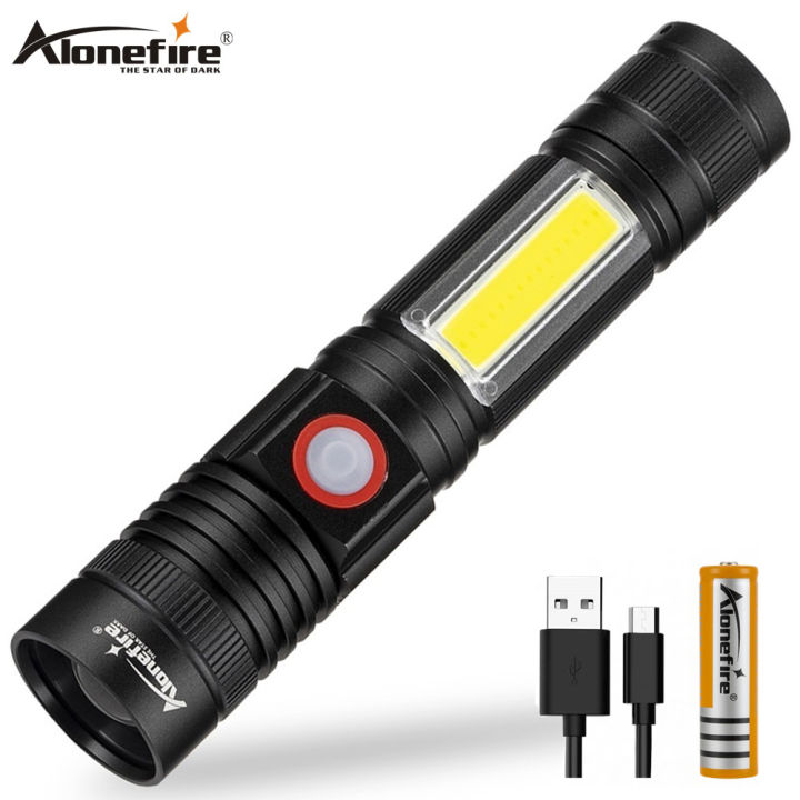 AloneFire X580 COB XML-T6 LED flashlight Zoomable Torch 18650 waterproof camping light | Lazada PH