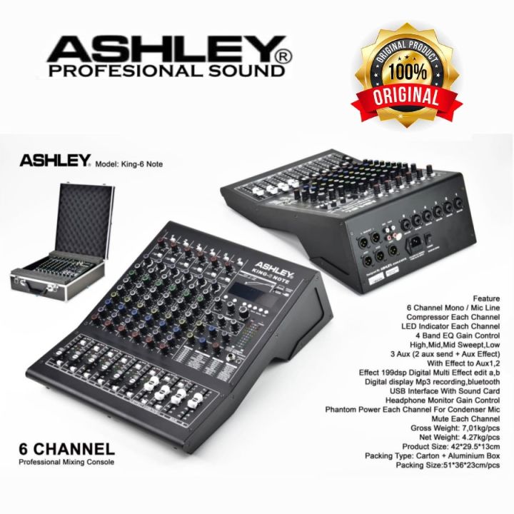Ashley King 6 Note Mixer Ashley King 6 Note Original 6 Channel ...
