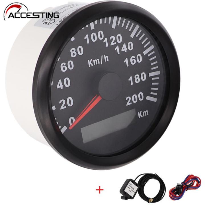 NEW 85mm G-P-S Speedometer 120/200kmh Speed Gauge Odometer ATV UTV Motorcycle Marine Boat For ...