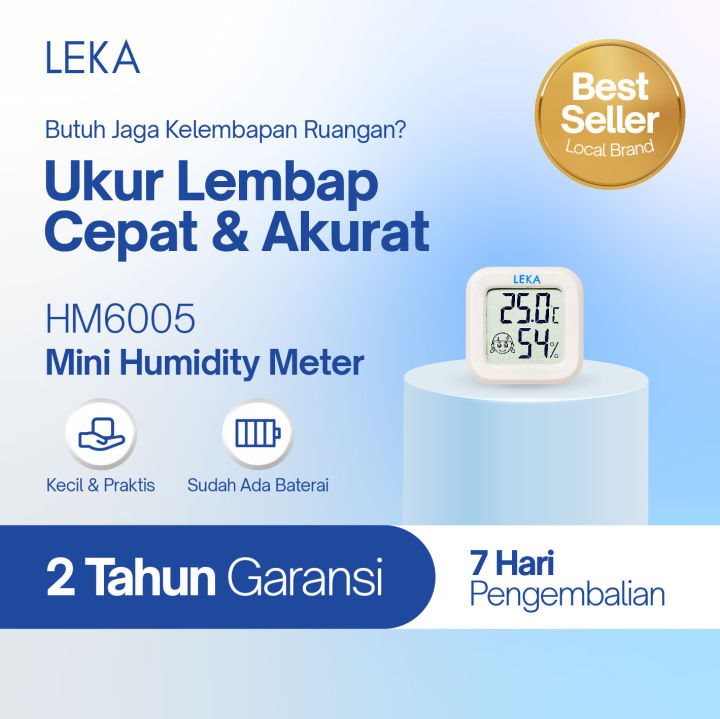LEKA HM6005 Mini Humidity Meter - Hygrometer Thermometer Ukur Lembab ...
