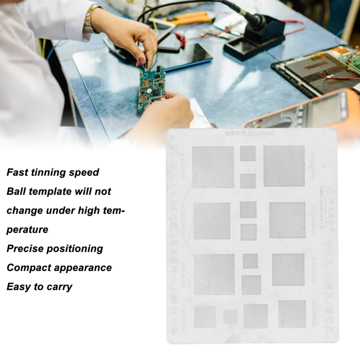 Universal BGA Reballing Stencil Multifunctional Tin Mesh Solder ...