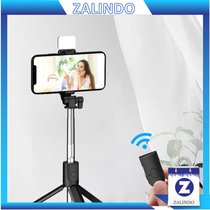 ZALINDO Tripod Lampu LED Tongsis Tripod Bluetooth 4 In 1 Dengan Remote ...