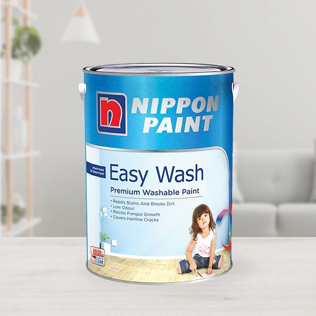 Nippon Paint Easy Wash with Teflon Base 1 Simply White 2146P | Lazada ...