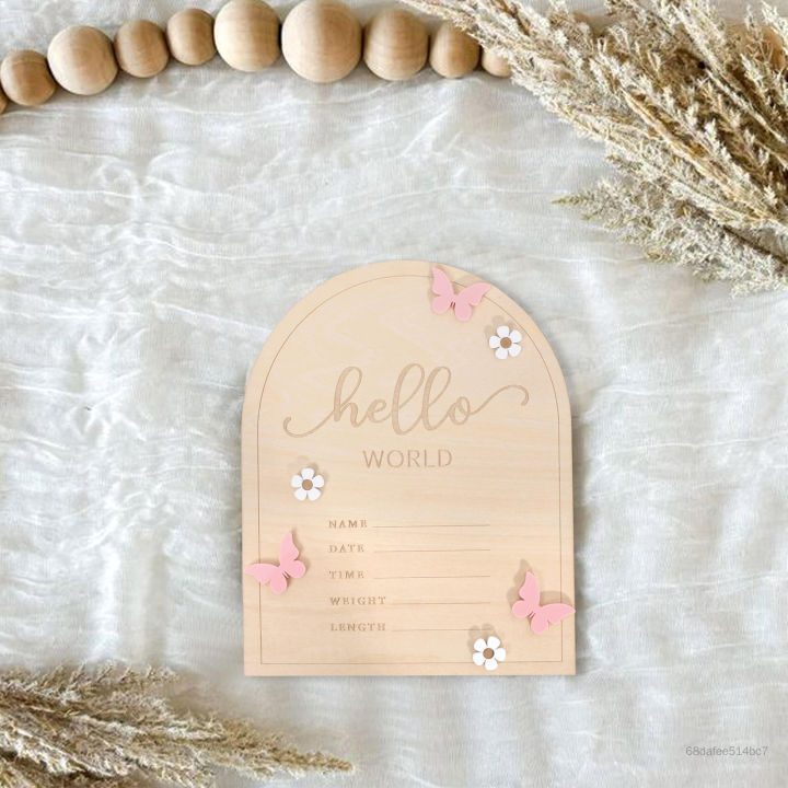 Newborn Birth Announcement Board Baby Name Plaques Welcome Newborn Sign ...
