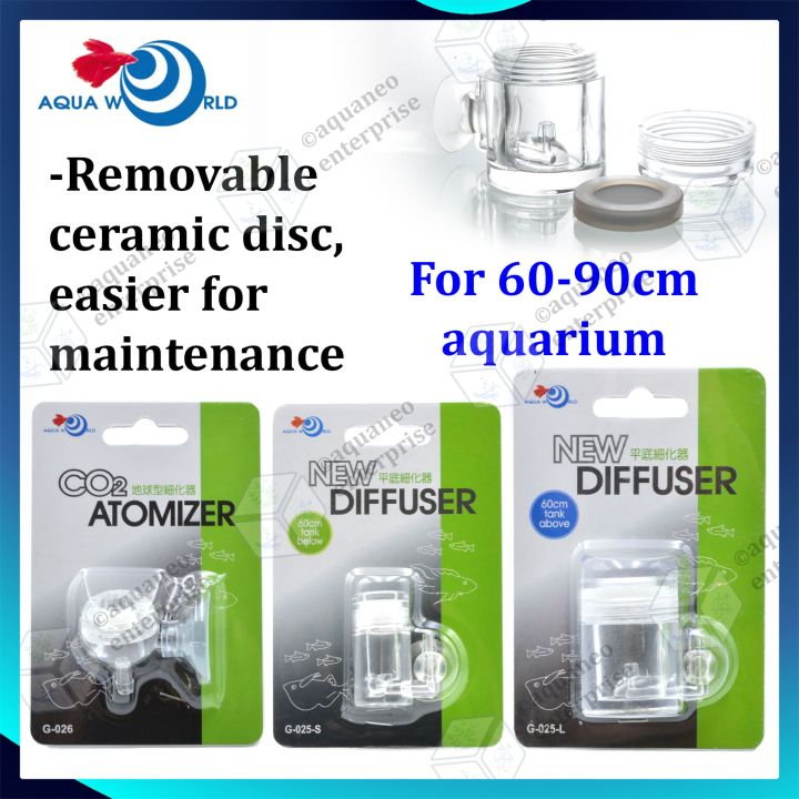 Aquaworld Plastic CO2 Diffuser and Disc | nano diffuser co2 aquascape ...