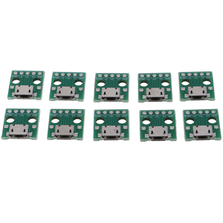 Blowing 10Pcs MICRO USB to DIP Adapter 5Pin Female Connector PCB ...