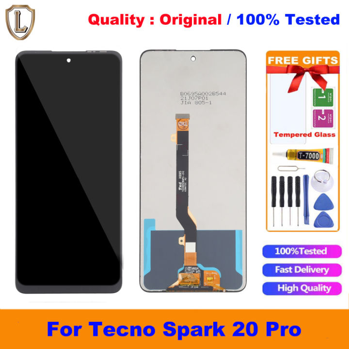 100% Tested Original LCD For Tecno Spark 20 Pro / KJ6 LCD Display Touch ...