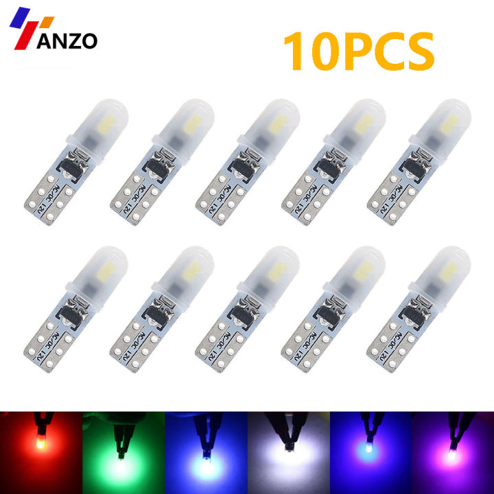 10 Pcs T5 Auto Car Dashboard Lights 3014 SMD Reading Instrument Panel ...