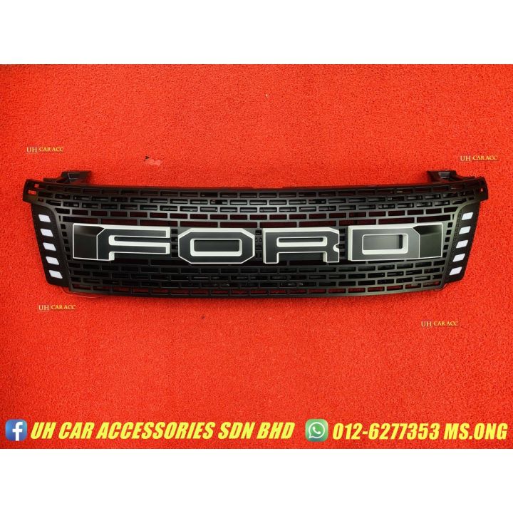 FORD RANGER T6 FRONT GRILL GRILLE WITH LED LIGHT | Lazada