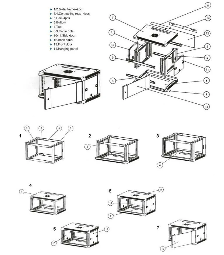 4U DATA CABINET 600MM 450MM Cabinet with lock (For Self-Assembly) wall ...