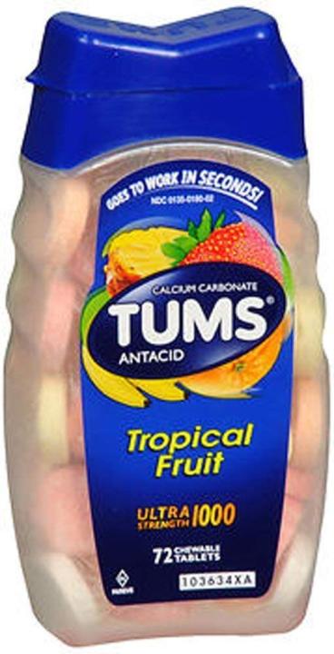 TUMS Ultra Strength Assorted Tropical Fruit Chewable Tablets for ...