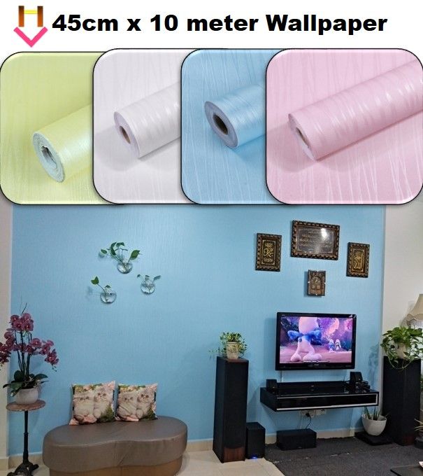 45cm x 10 meter Wallpaper Living Room bedroom Kertas Dinding Ruang Tamu ...