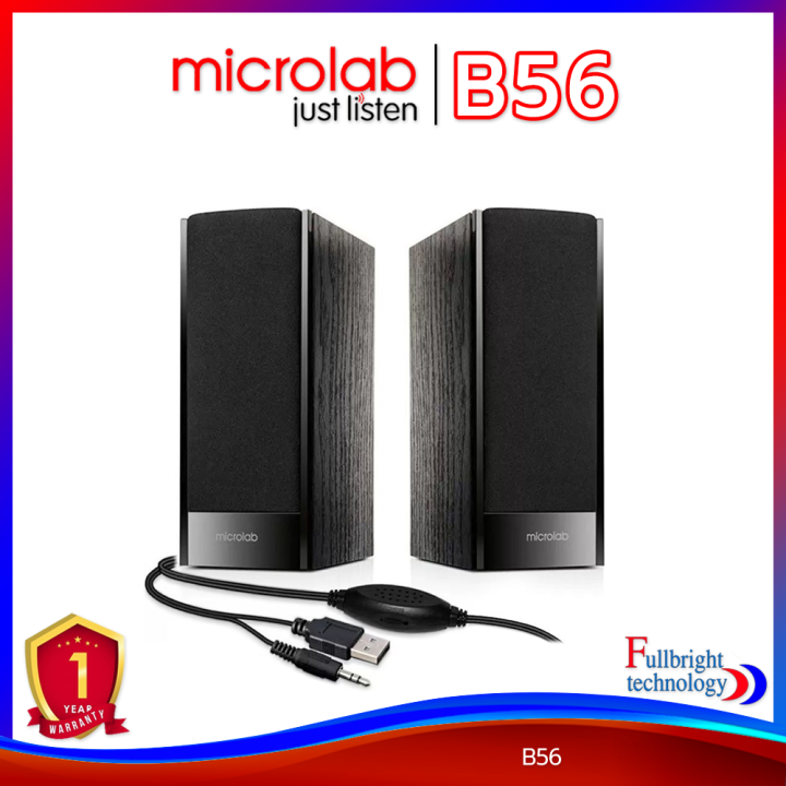 Microlab B56 Speaker 2.0 ลำโพงข้างคอมพิวเตอร์ ใช้ไฟเลี้ยงจากช่อง USB รุ่น B56 รับประกันศูนย์ไทย ...