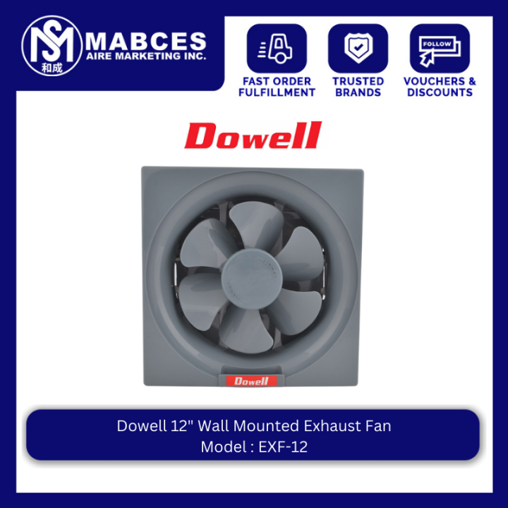 Dowell 12" Wall Mounted Exhaust Fan EXF-12 | Lazada PH