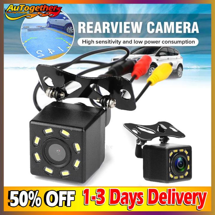 Car Rear View Camera Universal 4/8/12 LED Night Vision Parking Monitor ...