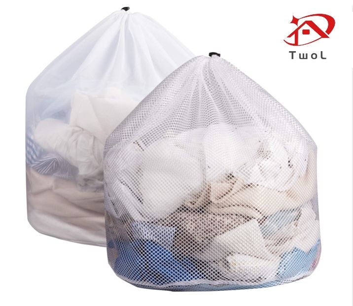 TwoL Large Fine Mesh Laundry Bag Washing Net Laundry Mesh With Lockable ...
