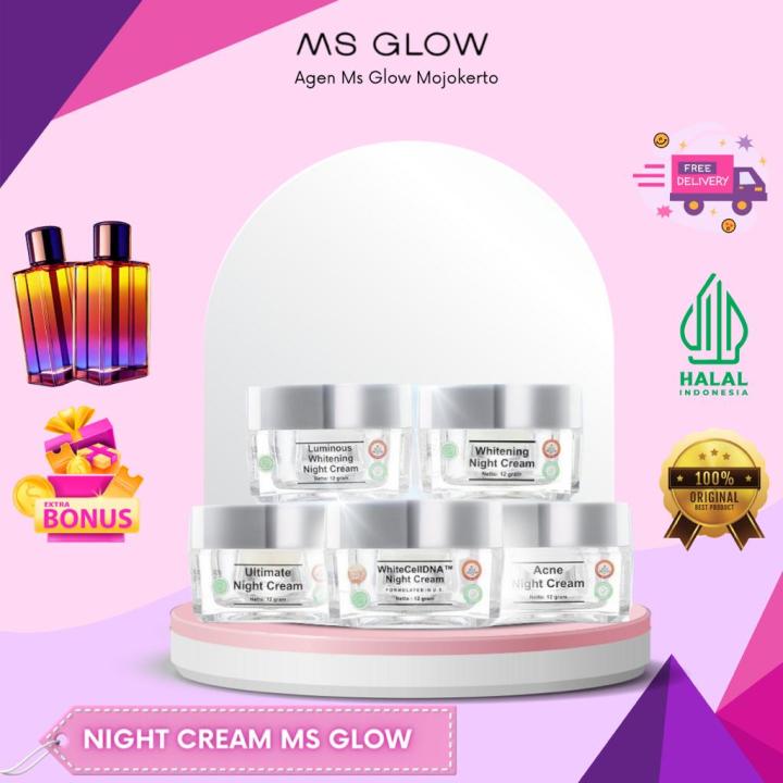 MS GLOW Night Cream Acne | Lazada Indonesia