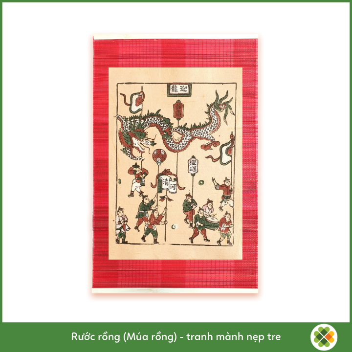Tranh Đông Hồ Múa rồng (Rước rồng) - Tranh khắc gỗ dân gian | Lazada.vn