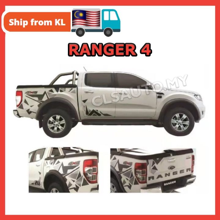Ford Ranger Raptor Car Body Sticker Design 4 (1 Set) Pelekat Ranger ...