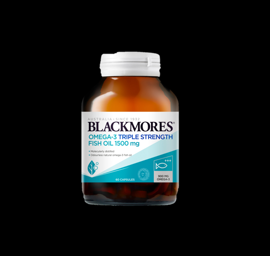 Blackmores Omega-3 Triple Strength Fish Oil (1500mg) 60 Capsules | Lazada