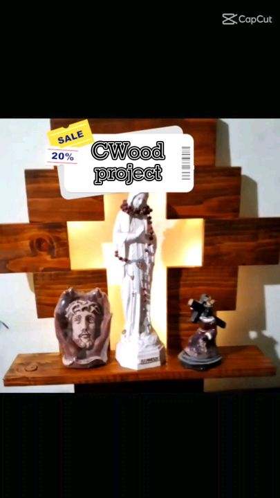 Wooden altar with LED lights, Wooden altar, Altar with LED lights, made ...