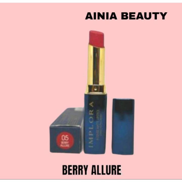 IMPLORA Lipstick Matte Berry Allure | Ainia Beauty | Lazada Indonesia
