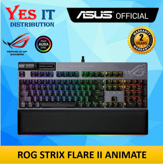 ASUS ROG Strix Flare II Animate Gaming Mechanical Keyboard NX Switches ...