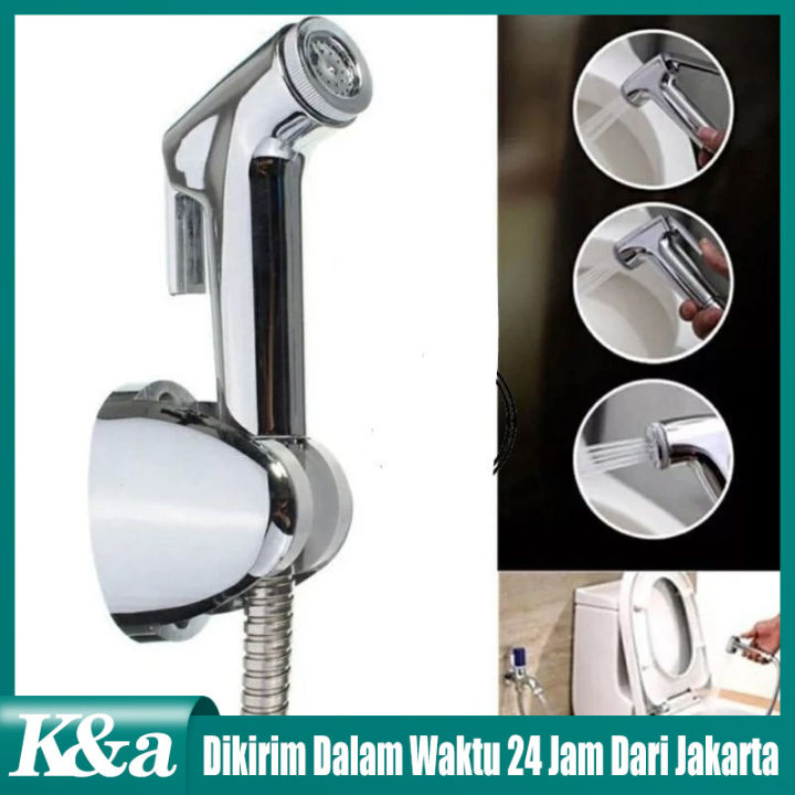 Kepala Jet Shower Toilet Semprotan WC Duduk Shower Cebok Kloset Duduk ...