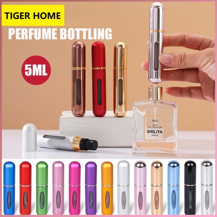5ml Portable Mini Refillable Perfume Bottle With Spray Scent Pump Empty ...
