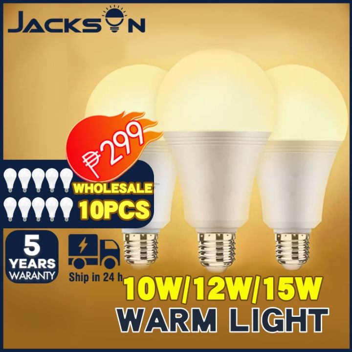 【10pcs】 E27 LED Bulb Light Warm Light 10W/12W/15W Indoor Energy Light ...