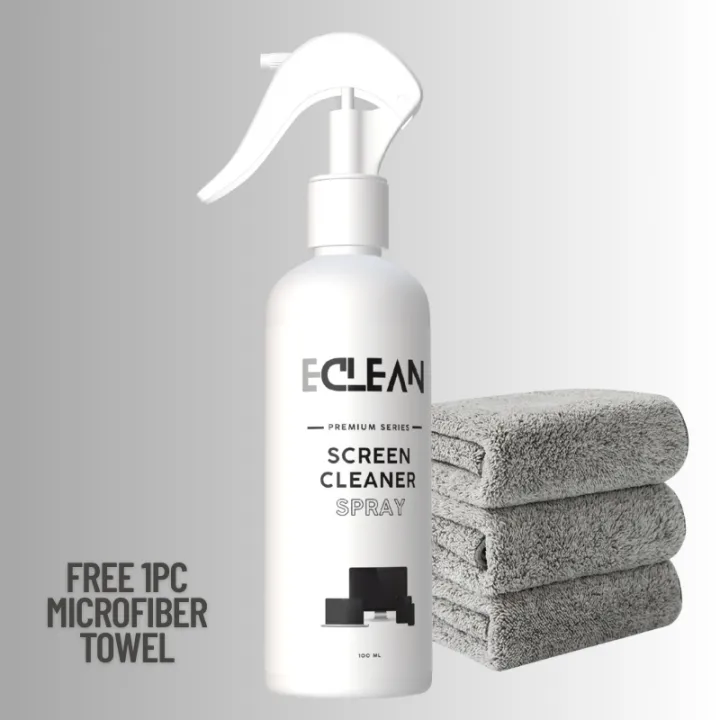 eClean 100ml Screen Cleaner Spray with Free Microfiber Cloth – Safe for ...
