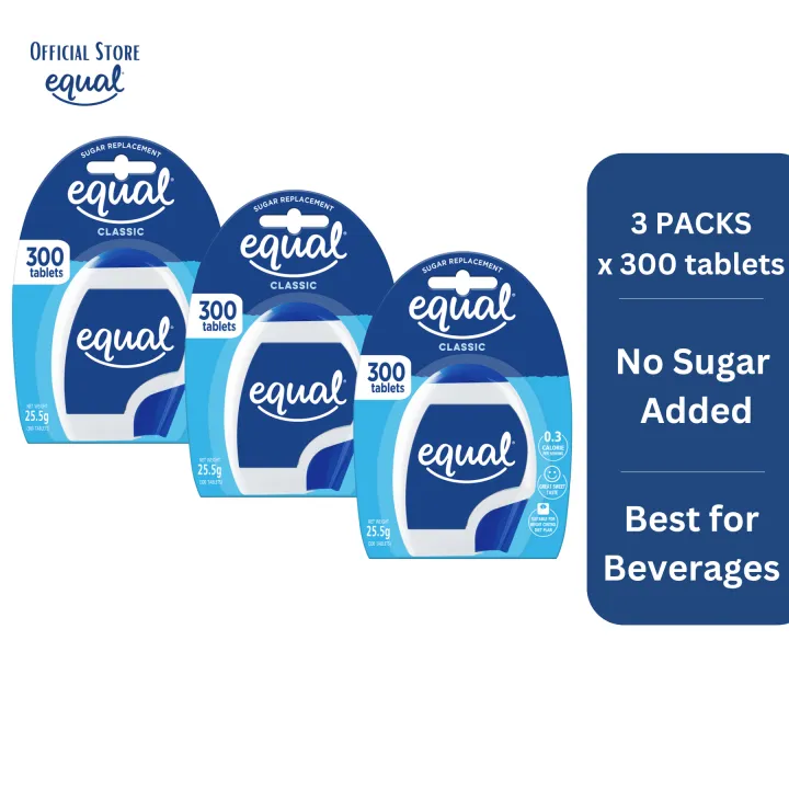 Equal Classic Tablets 300s x 3 packs - Sweetener Tablets, Sugar ...